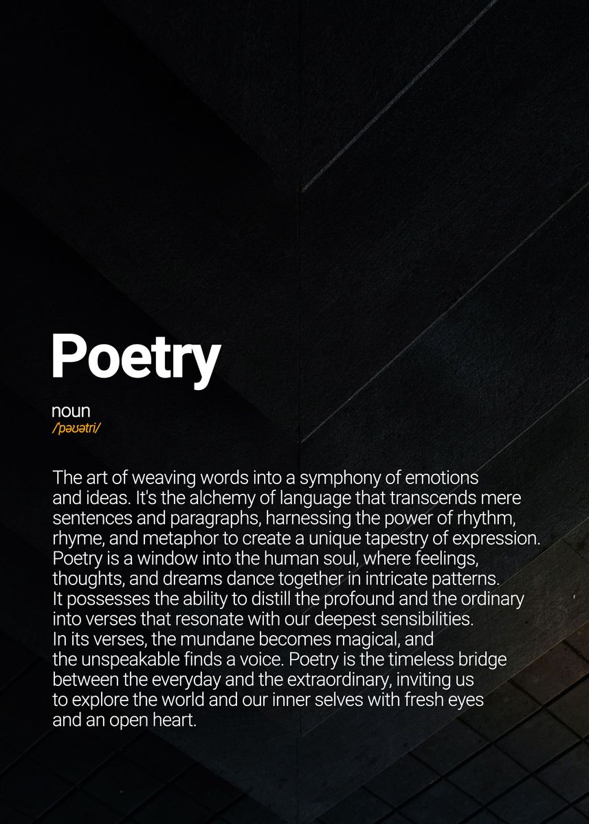 'Poetry' Poster, picture, metal print, paint by Mr Penguin | Displate