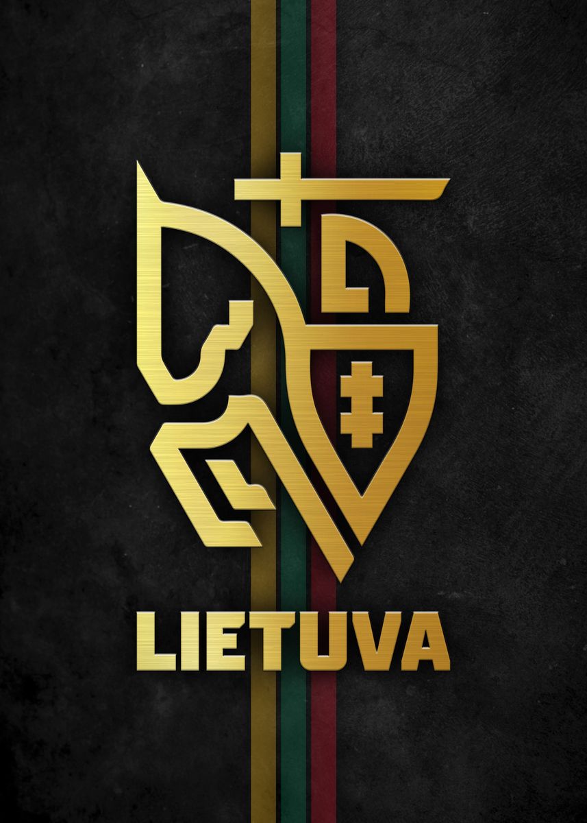 'Lithuania Football Emblem' Poster, picture, metal print, paint by Ray ...