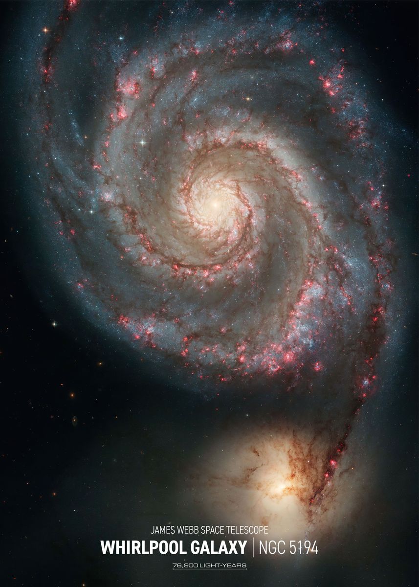 'Whirlpool Galaxy' Poster by The Fire | Displate