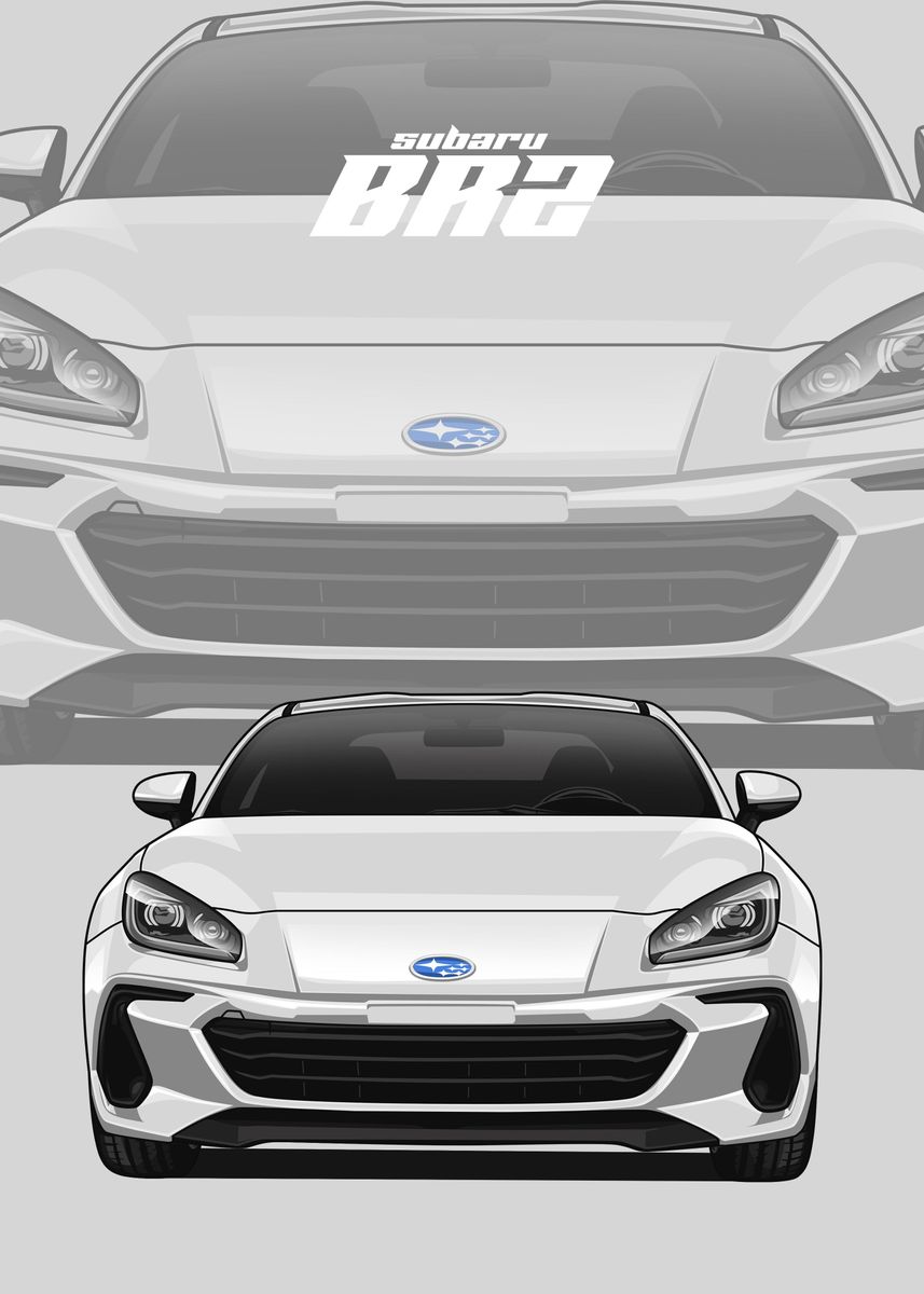 'subaru brz white' Poster, picture, metal print, paint by capture art ...