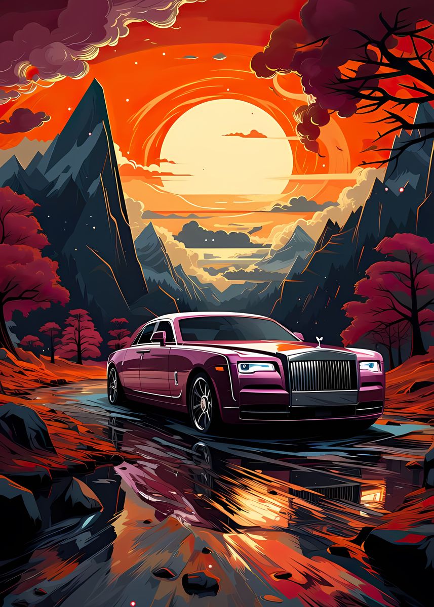 'Rolls Royce Car' Poster, picture, metal print, paint by ART JOY STUDIO ...