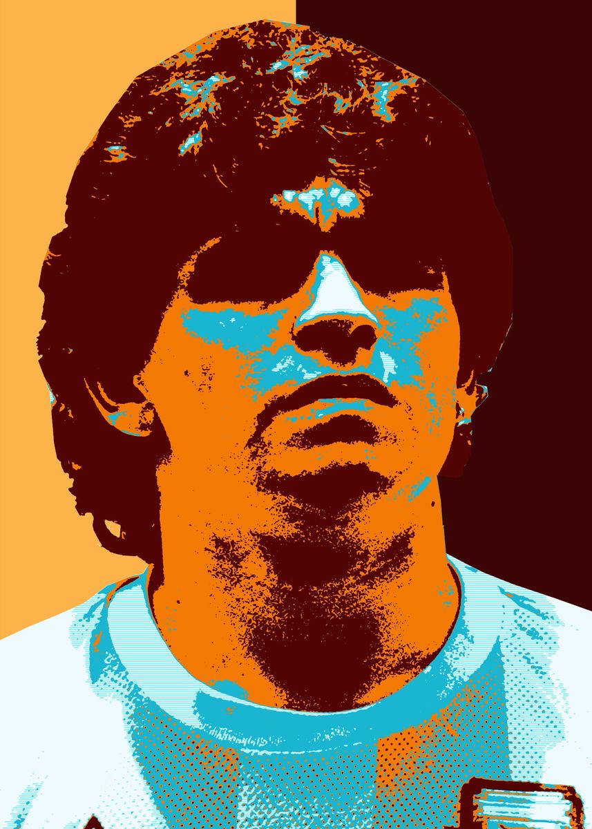 'Diego Maradona Argentina' Poster, picture, metal print, paint by ...