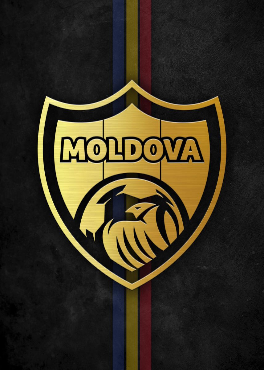 'Moldova Football Emblem' Poster, picture, metal print, paint by Ray ...