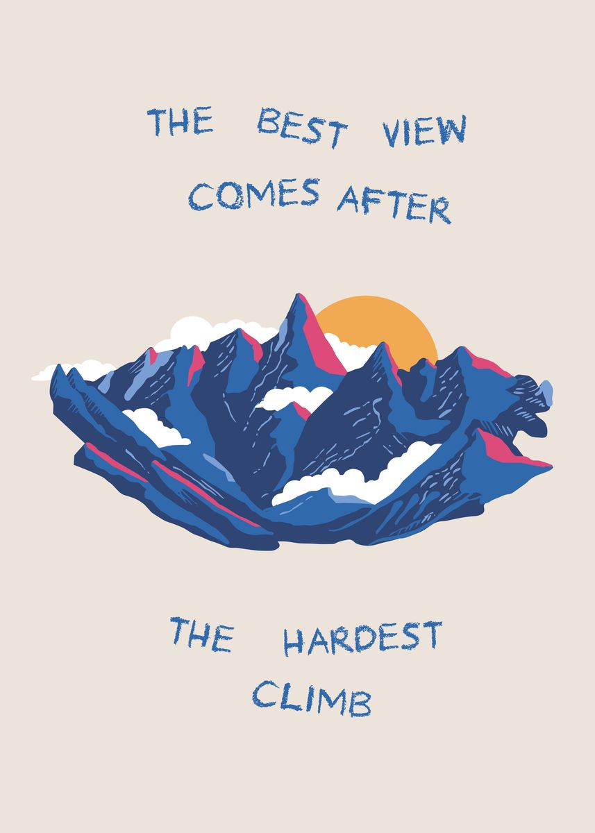 'mountains sunrise' Poster by Guru ELguerrero | Displate