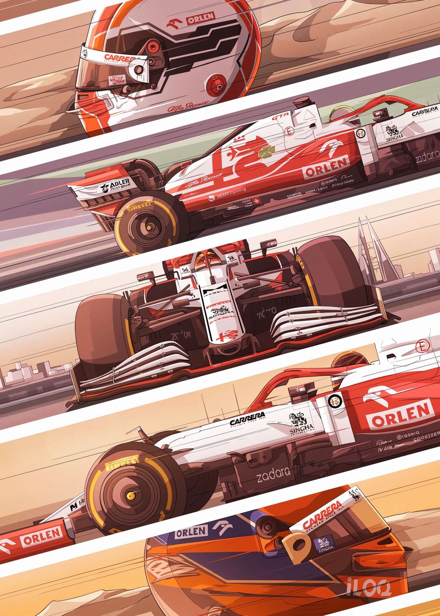 'Formula 1' Poster, picture, metal print, paint by Bernard Duke | Displate