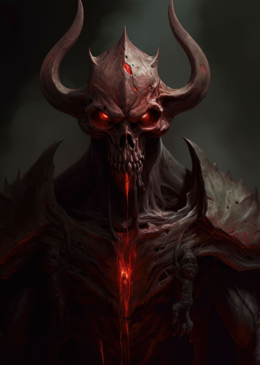 'Demon' Poster, picture, metal print, paint by Timmphy | Displate