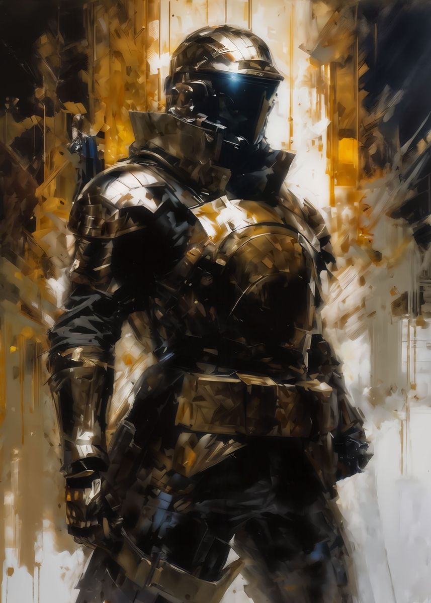 'Space soldier' Poster, picture, metal print, paint by Lukasz Kobylka ...