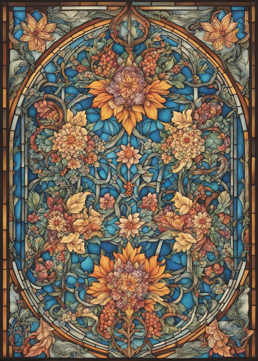 'The Art of Stained Glass' Poster, picture, metal print, paint by ...