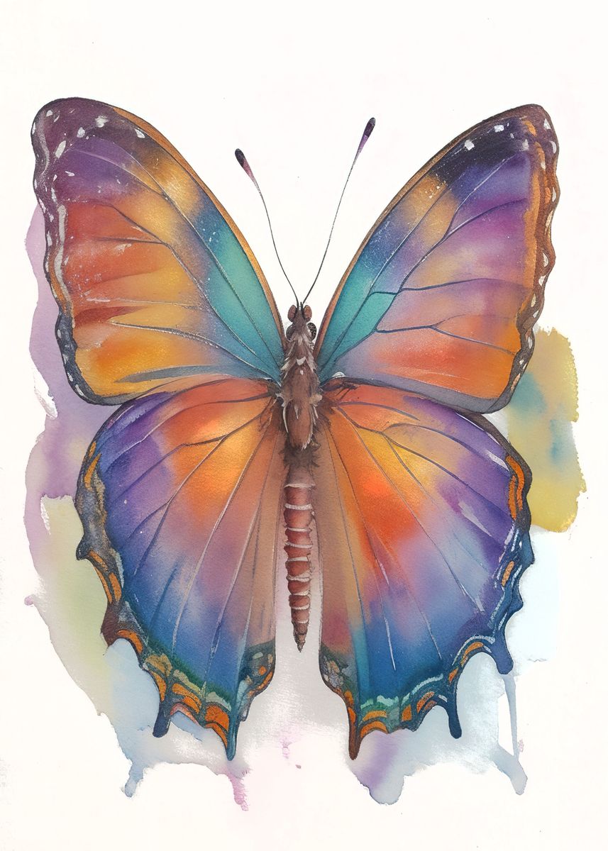 'Colorful Butterfly' Poster by AwesomeArts | Displate