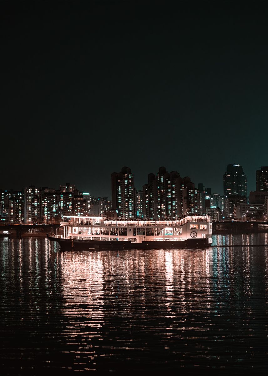 'Night Ferry' Poster, picture, metal print, paint by SkyCloudPhoto ...