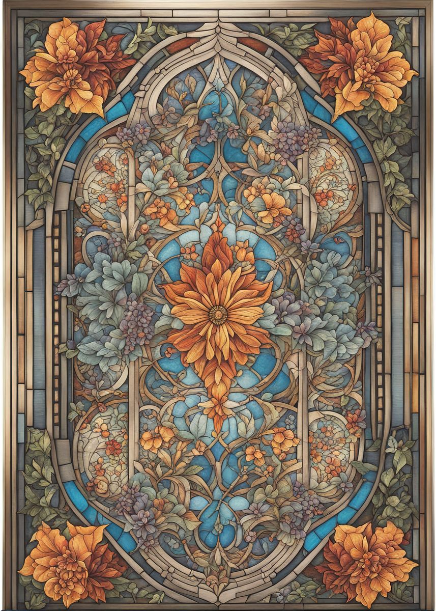 'The Art of Stained Glass' Poster, picture, metal print, paint by ...