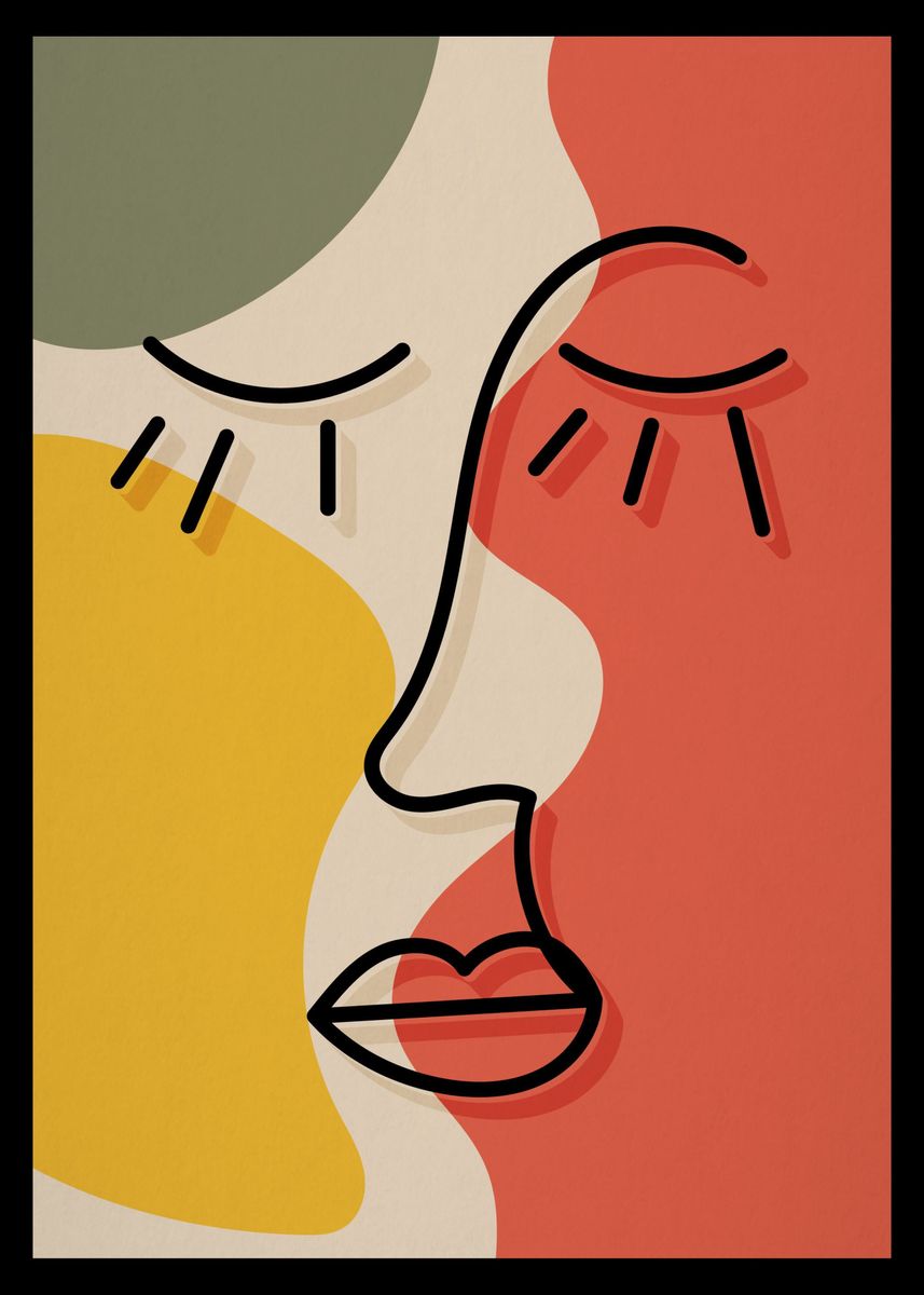 'Abstract Face Art' Poster, picture, metal print, paint by Wezt Studio ...