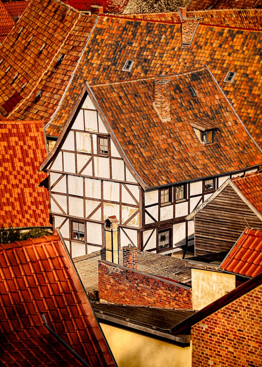 'Quedlinsburg Red Roof' Poster, picture, metal print, paint by Marco ...