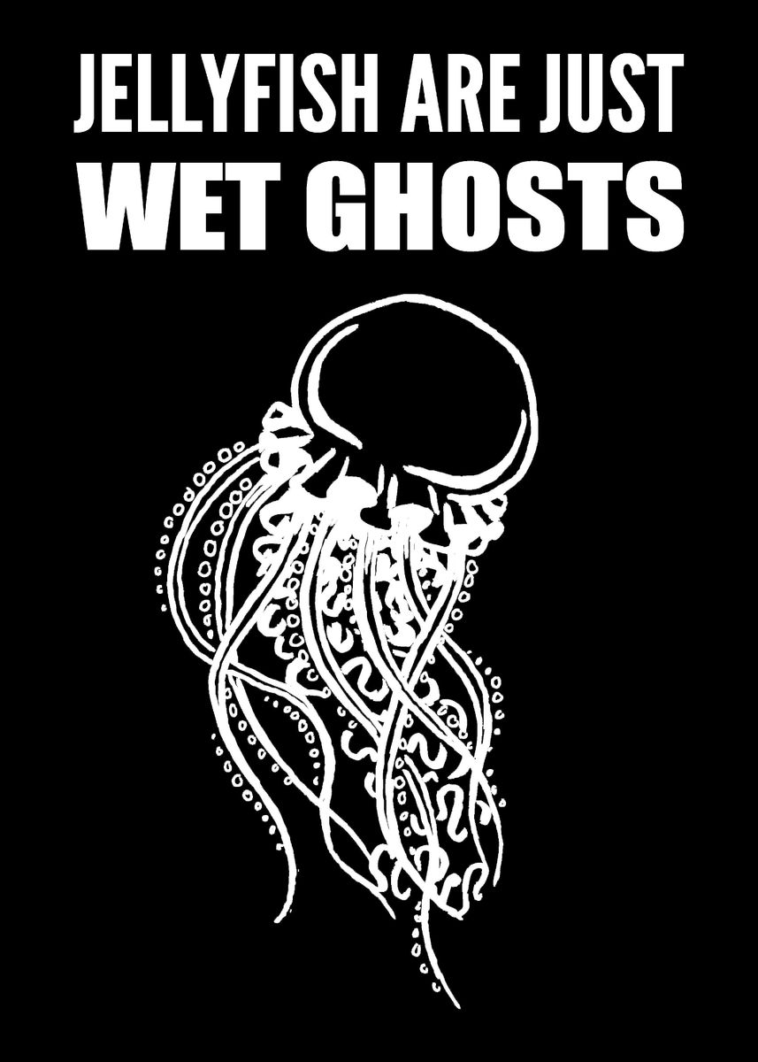 'Wet Ghosts Funny Person Gi' Poster, picture, metal print, paint by ...