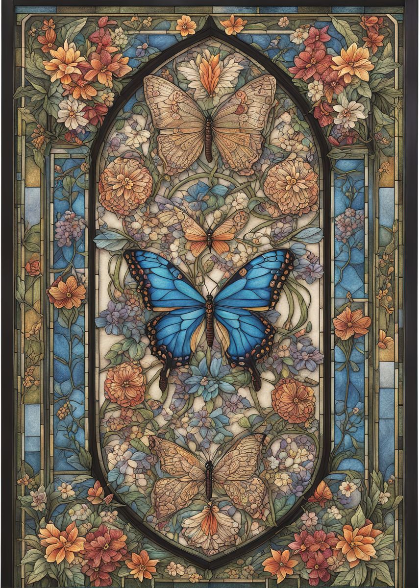 'The Art of Stained Glass' Poster, picture, metal print, paint by ...