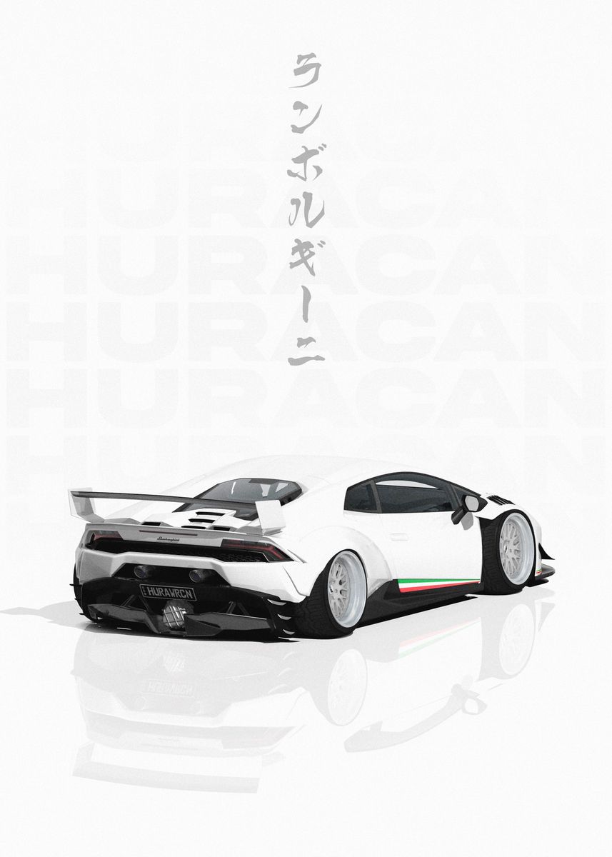 'JDM Lamborghini Huracan' Poster, picture, metal print, paint by ...