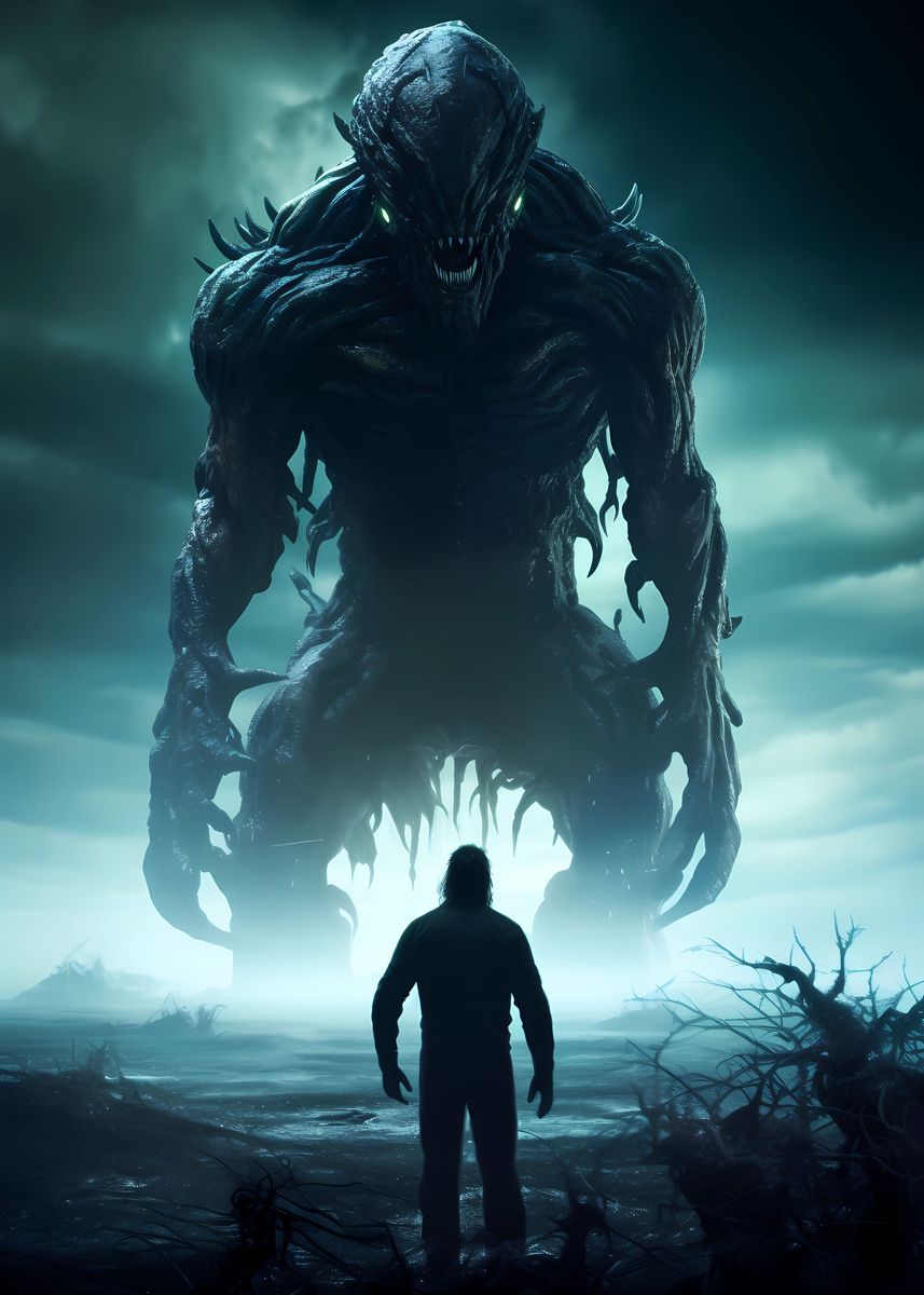 'Face your enemy' Poster, picture, metal print, paint by Jiri Hodecek ...