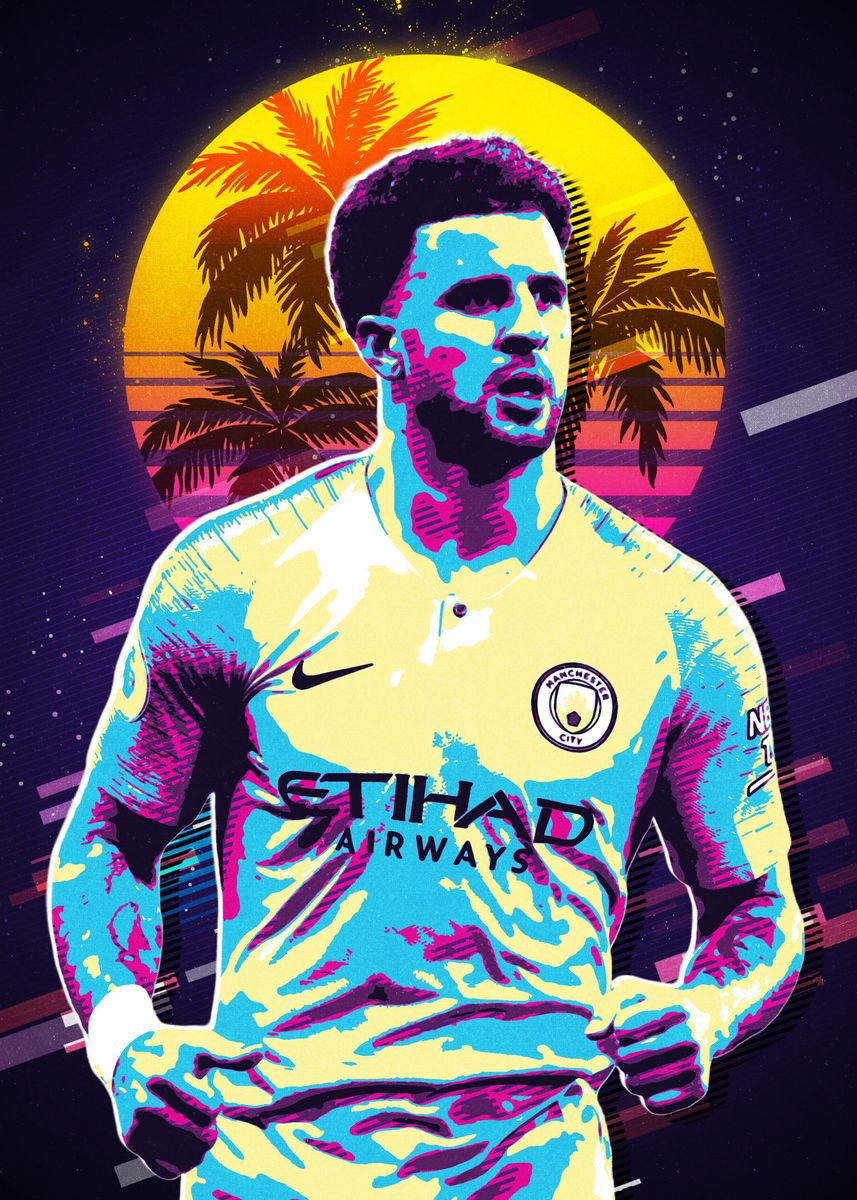 'Kyle Walker Pop Art' Poster, picture, metal print, paint by MarjorieC ...