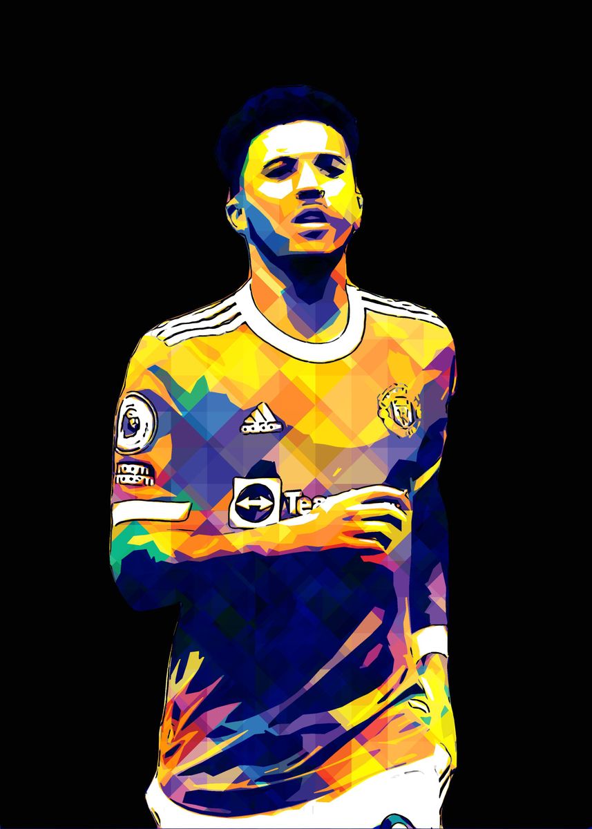 'Jadon Sancho Pop Art' Poster, picture, metal print, paint by ...