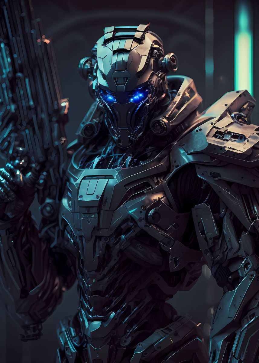 'Future knight' Poster, picture, metal print, paint by Oleksandr ...