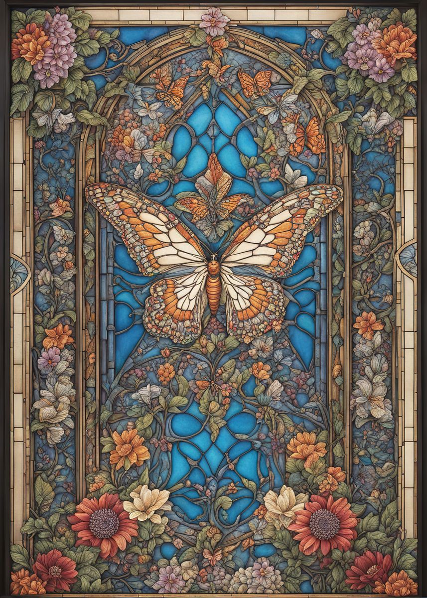 'The Art of Stained Glass' Poster, picture, metal print, paint by ...