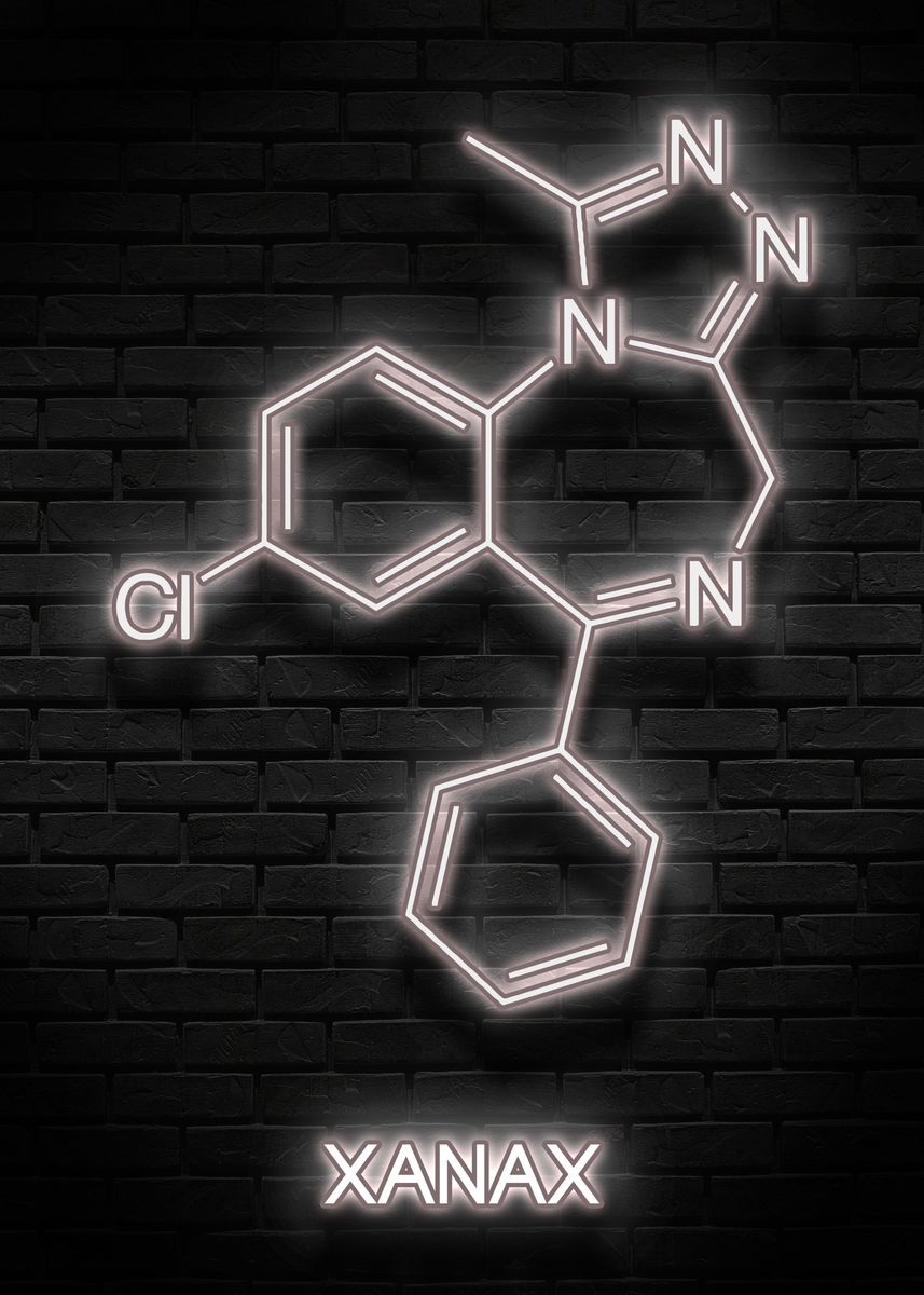 'xanax neon chemical' Poster, picture, metal print, paint by wyattsnow ...