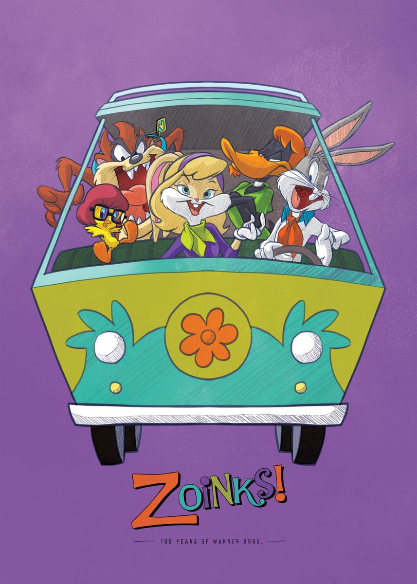 'Zoinks!' Poster, picture, metal print, paint by Looney Tunes | Displate