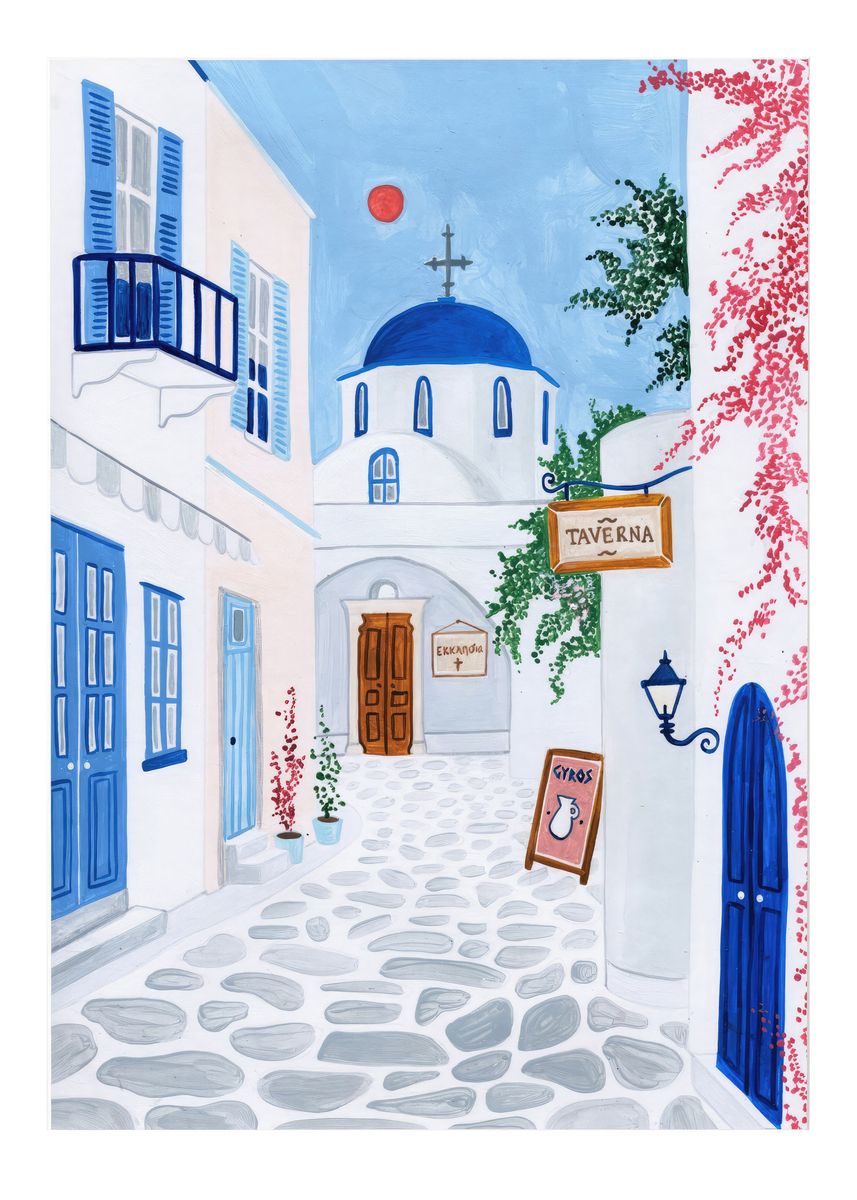 'Paros Greece Art Print' Poster, picture, metal print, paint by ...