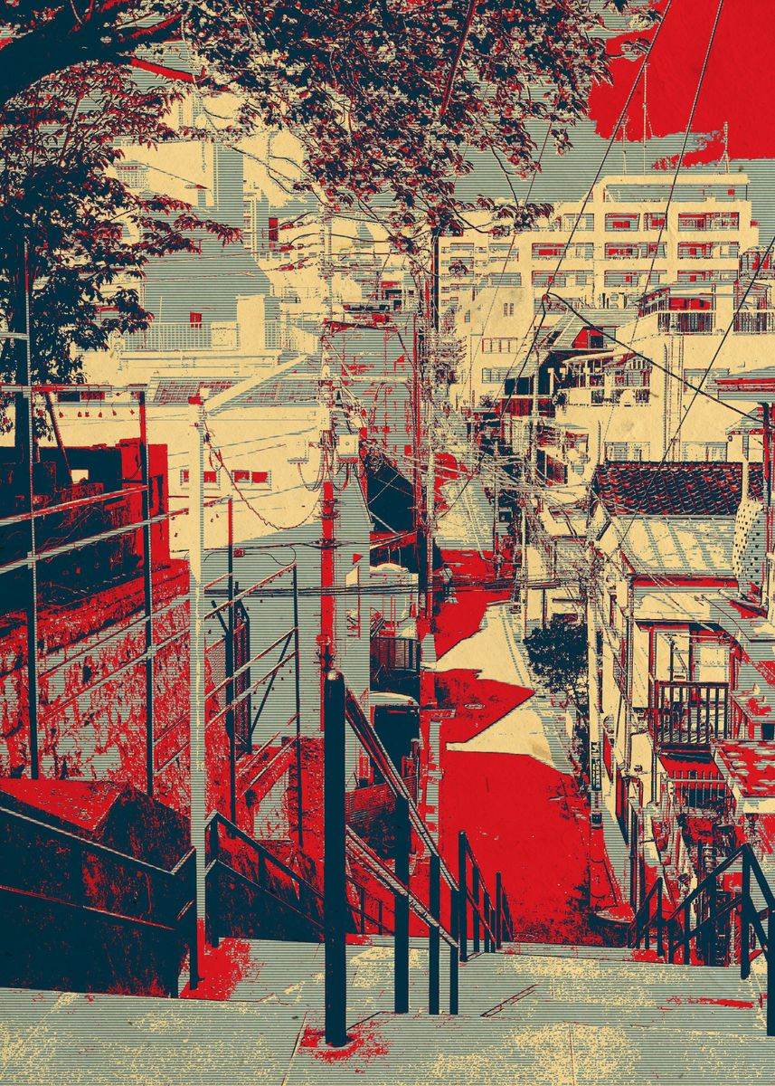 'Tokyo Street' Poster, picture, metal print, paint by Zhidane Al dhaer ...