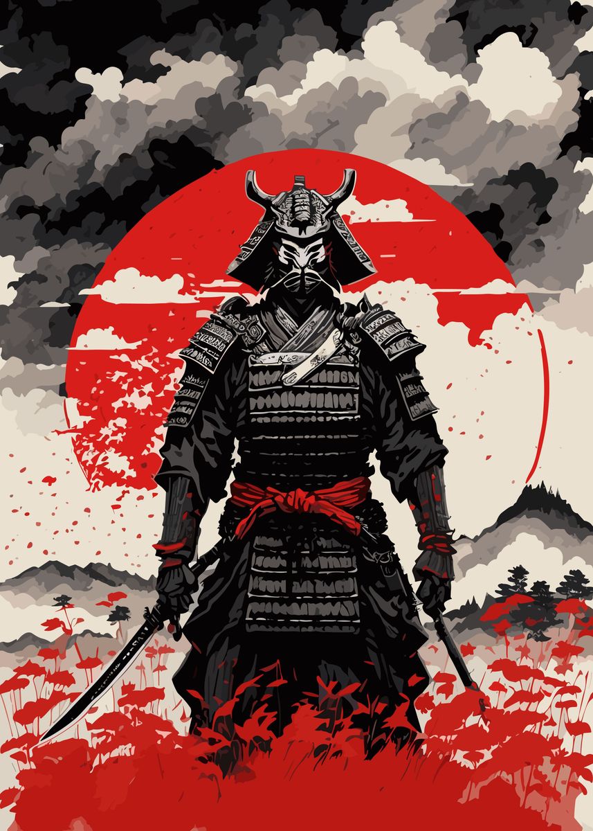 'Samurai Japanese' Poster, picture, metal print, paint by Zero Nine ...