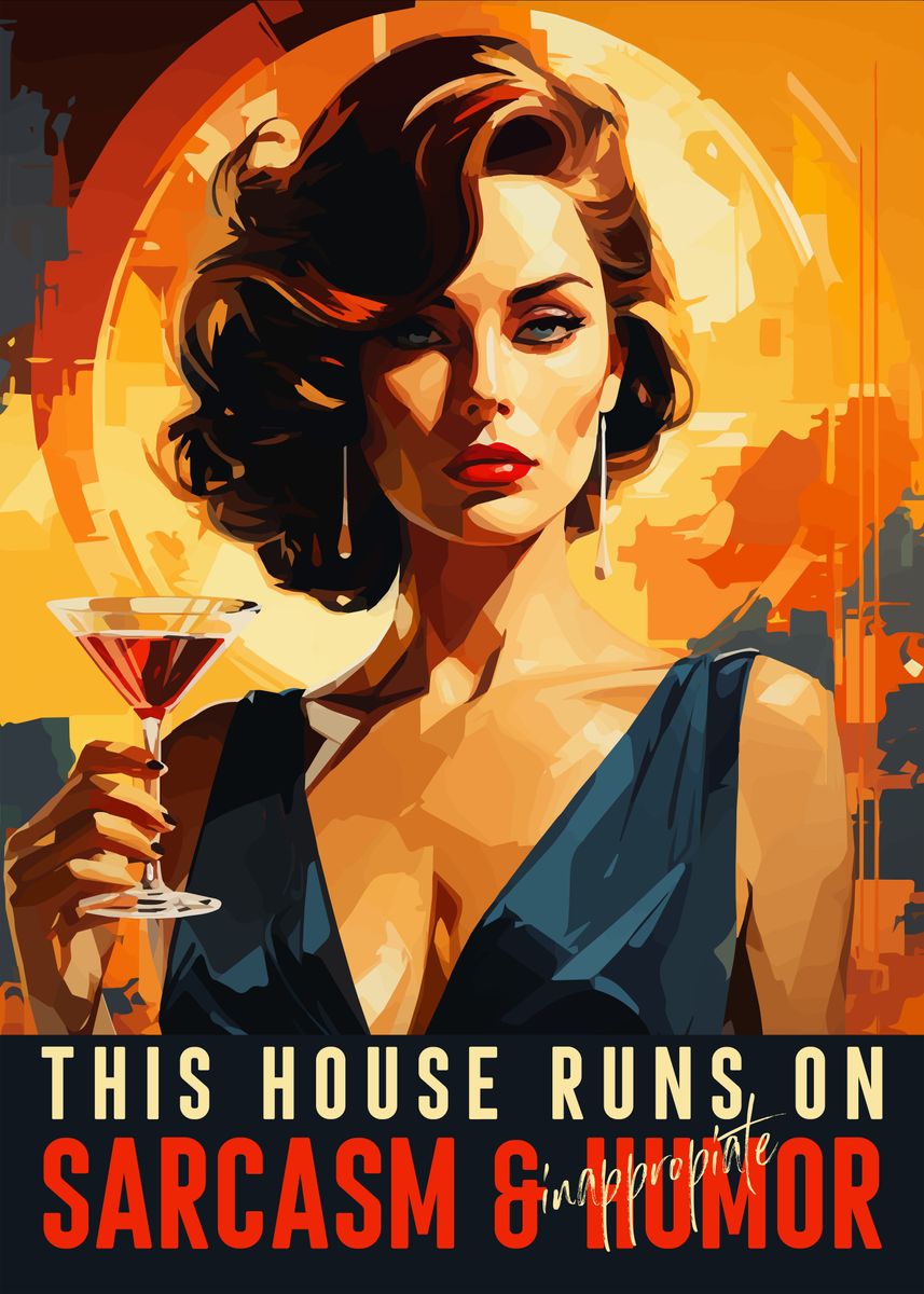 'Funny Art Deco Home Print' Poster by Mircea | Displate