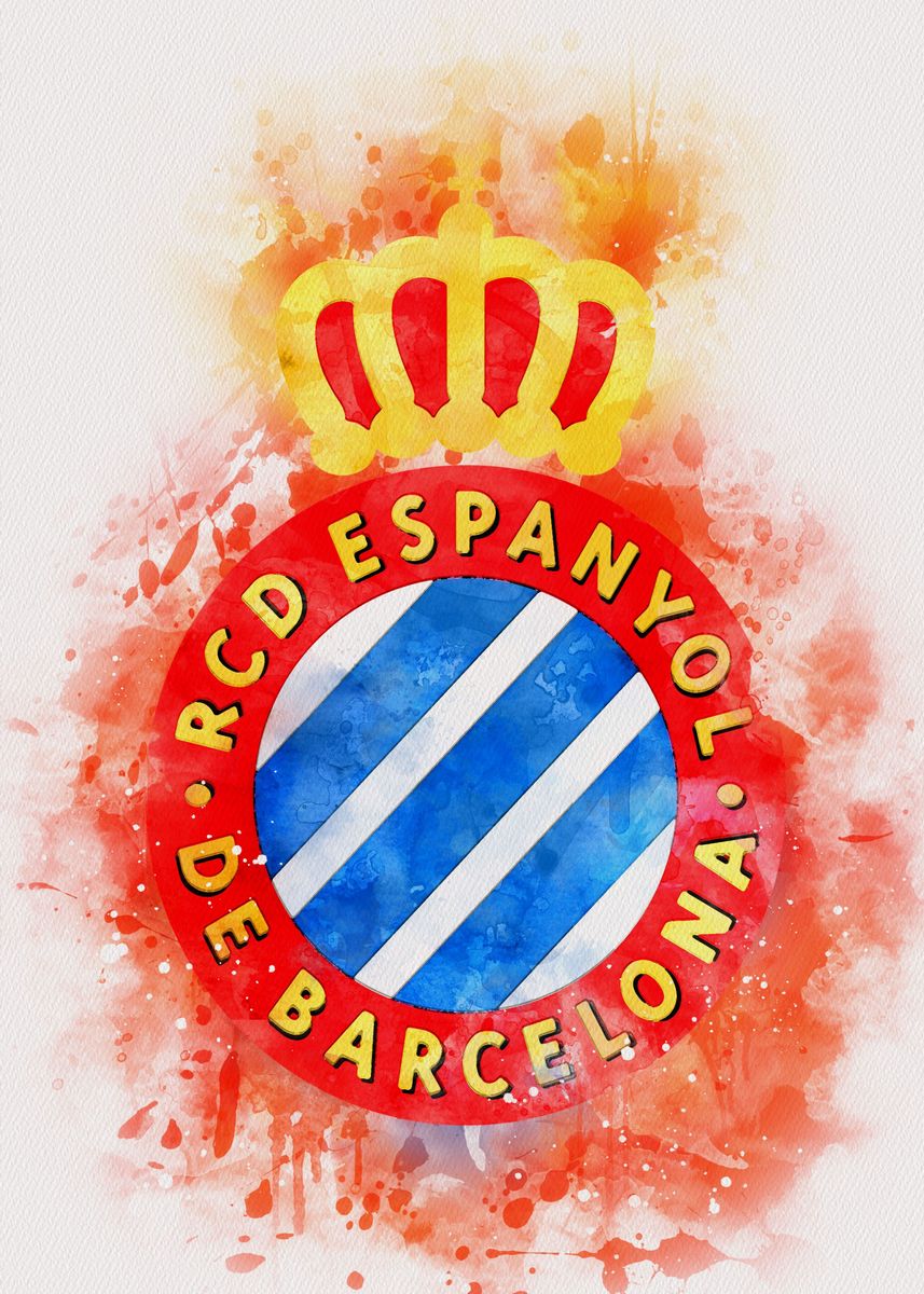 'RCD Espanyol' Poster, picture, metal print, paint by MarjorieC Newlin ...