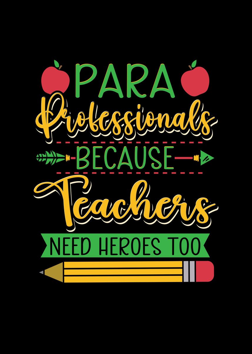 'Paraprofessional Because' Poster, picture, metal print, paint by Uwe ...