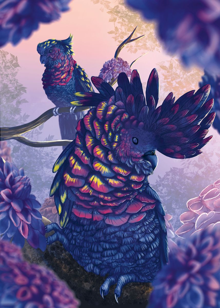 'Chrysanthemum Ara' Poster, picture, metal print, paint by Denise ...