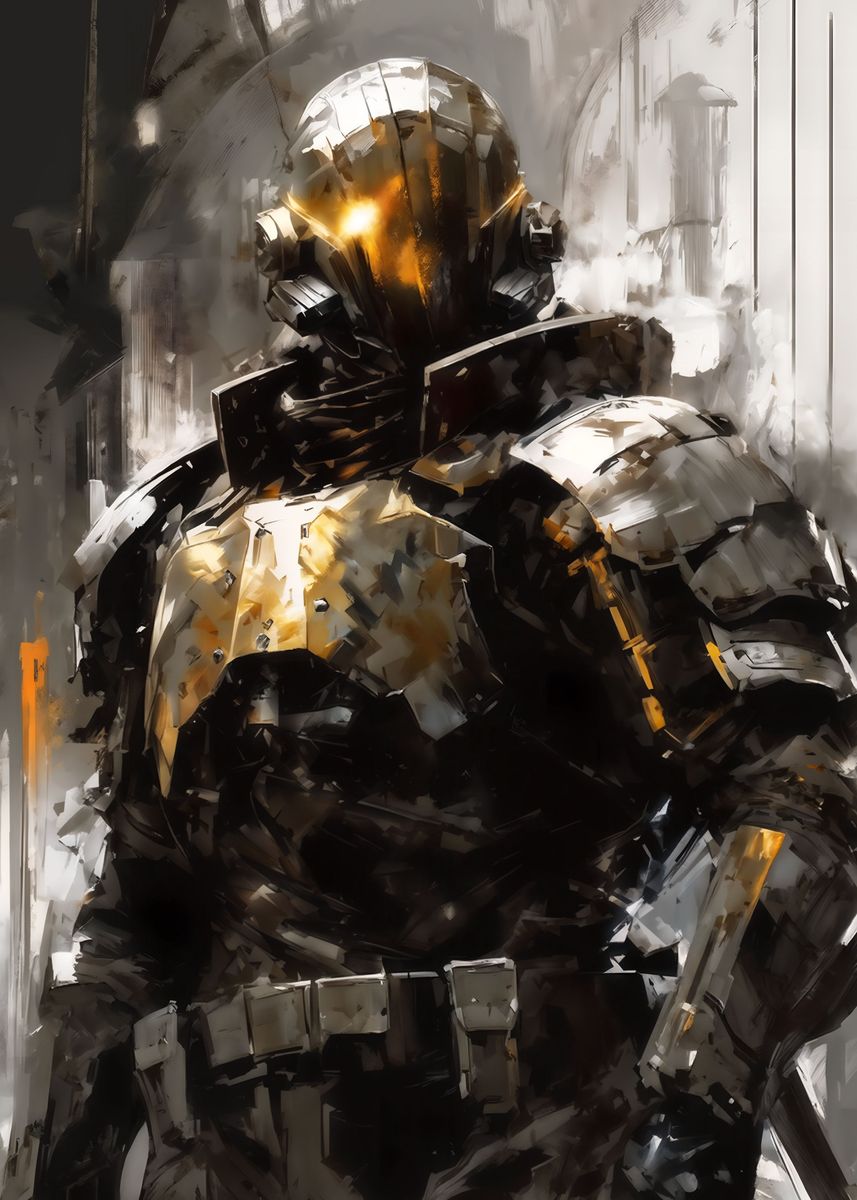 'Space soldier' Poster, picture, metal print, paint by Lukasz Kobylka ...