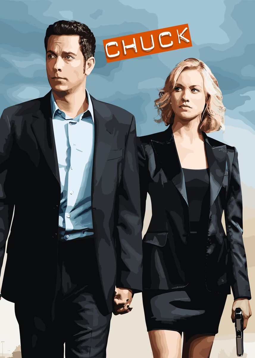 'Chuck' Poster, picture, metal print, paint by Dickie77 | Displate