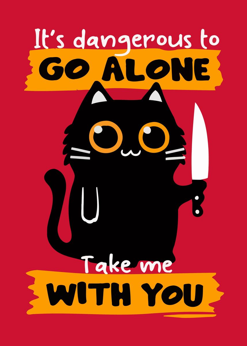 'Funny Cat' Poster, picture, metal print, paint by Wall Art | Displate