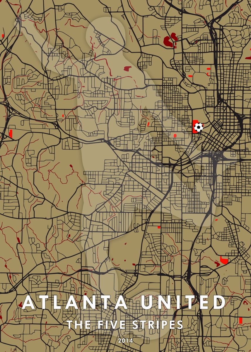 'Atlanta United ' Poster, picture, metal print, paint by Beiler Korey ...