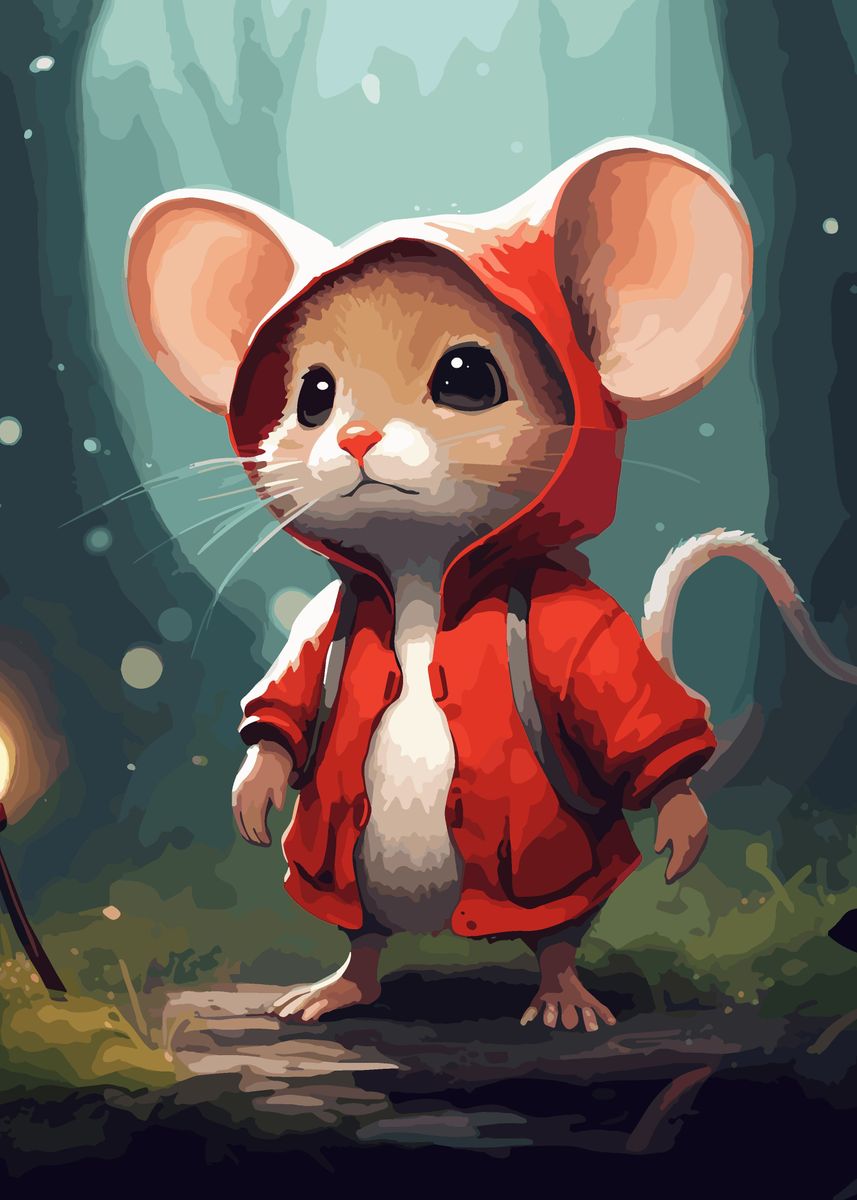 'mouse cute' Poster, picture, metal print, paint by Gabriel dfv | Displate