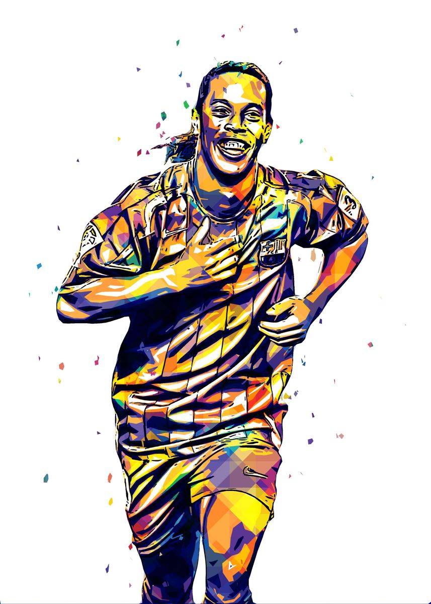'Ronaldinho Pop Art' Poster, picture, metal print, paint by HildaWarren ...