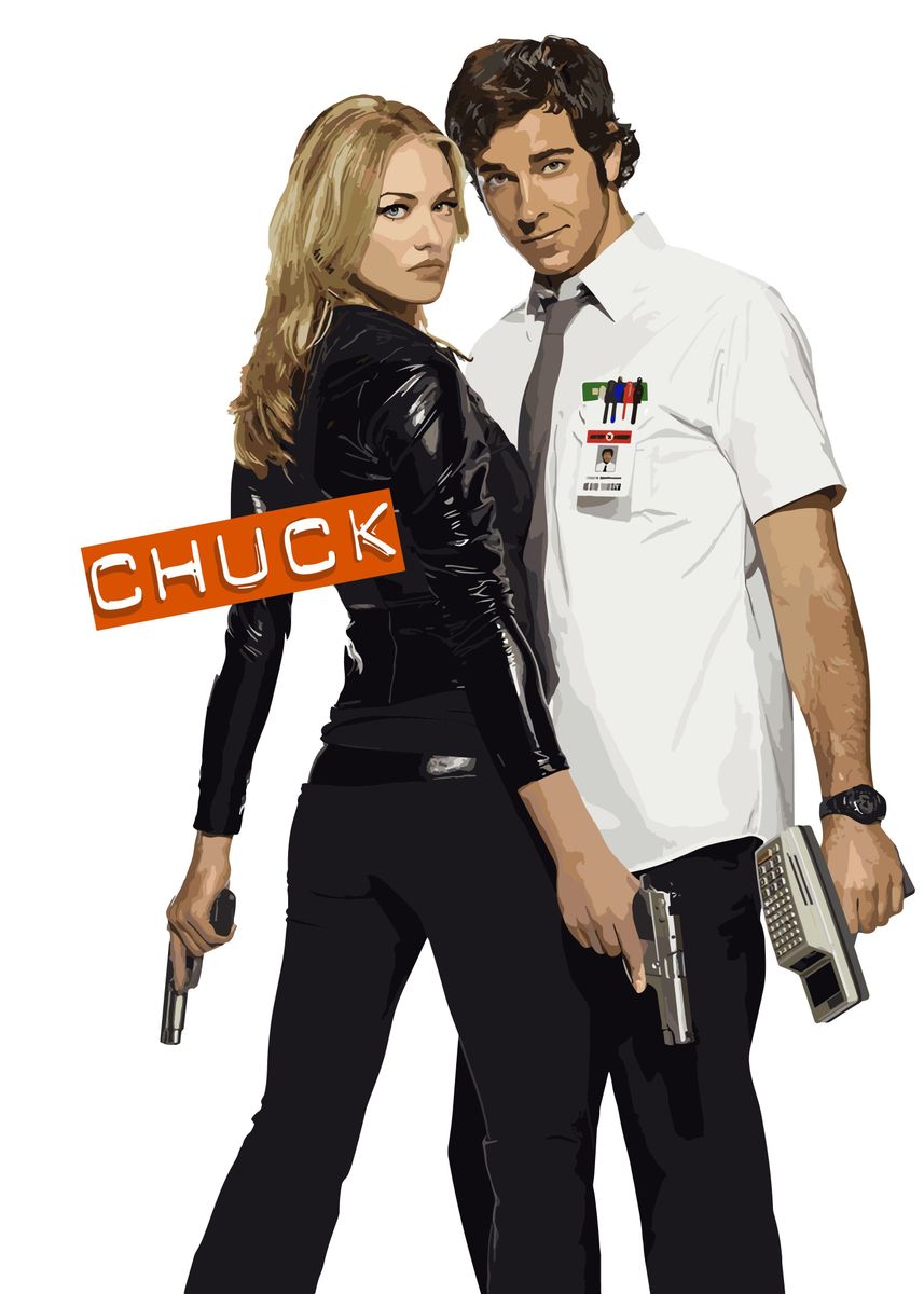 'Chuck' Poster, picture, metal print, paint by Dickie77 | Displate