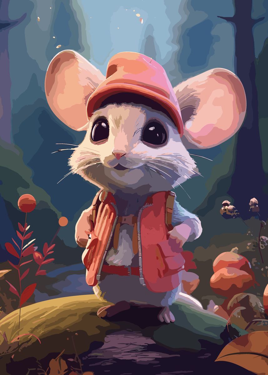 'mouse cute' Poster, picture, metal print, paint by Gabriel dfv | Displate