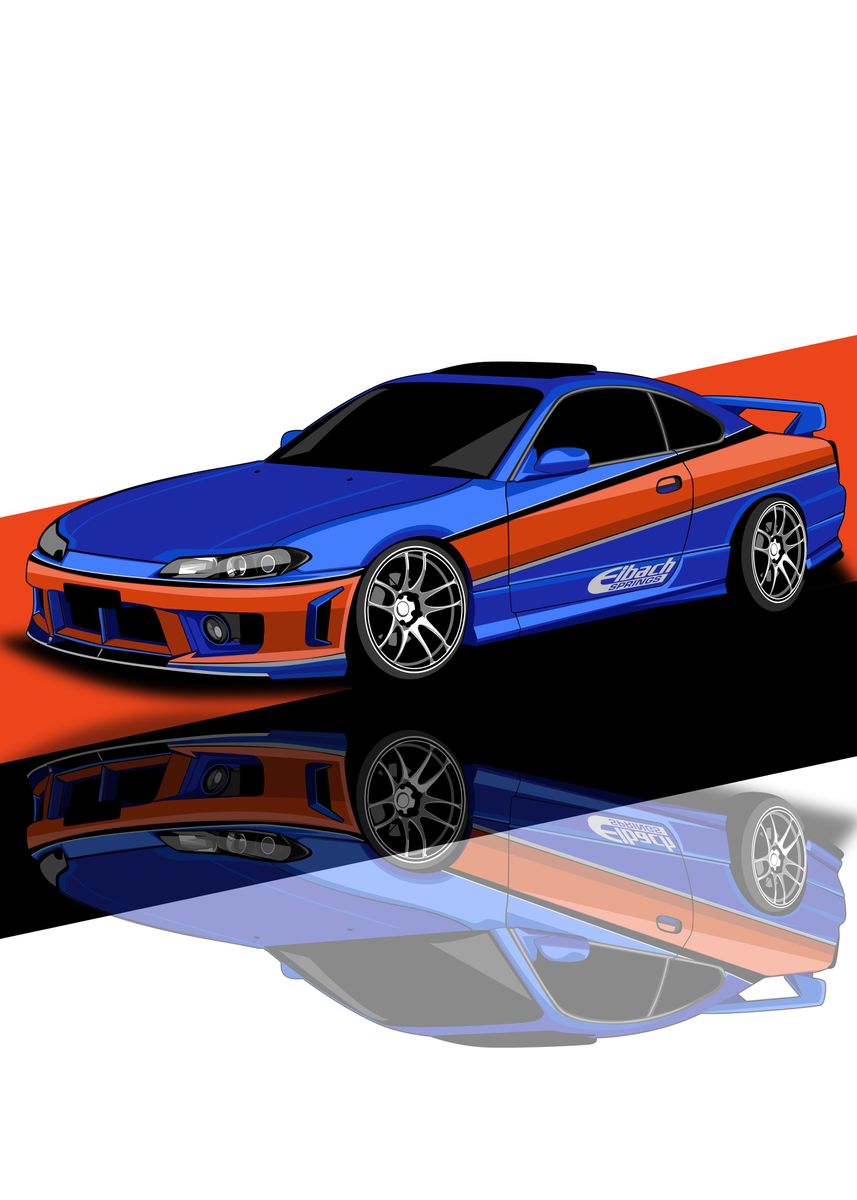 'Nissan S15' Poster, picture, metal print, paint by Mark Andrew Sabas ...