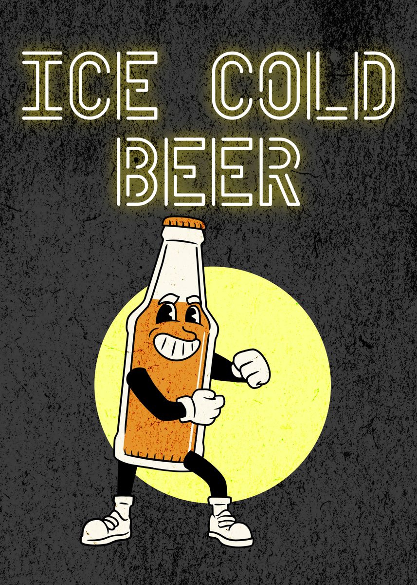 'ICE COLD BEER DANCE' Poster, picture, metal print, paint by Atomic ...