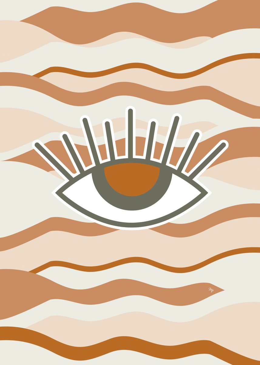 'Watching Eye graphic' Poster, picture, metal print, paint by Martina ...