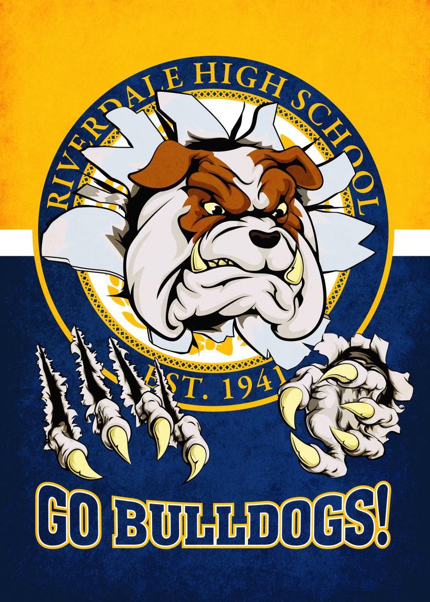 'Go Bulldogs!' Poster, picture, metal print, paint by Riverdale | Displate