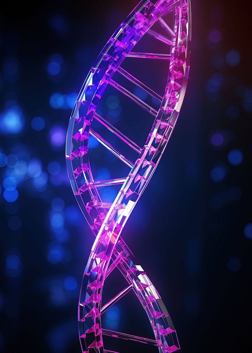 'Human DNA' Poster, picture, metal print, paint by GLITCHED ART | Displate