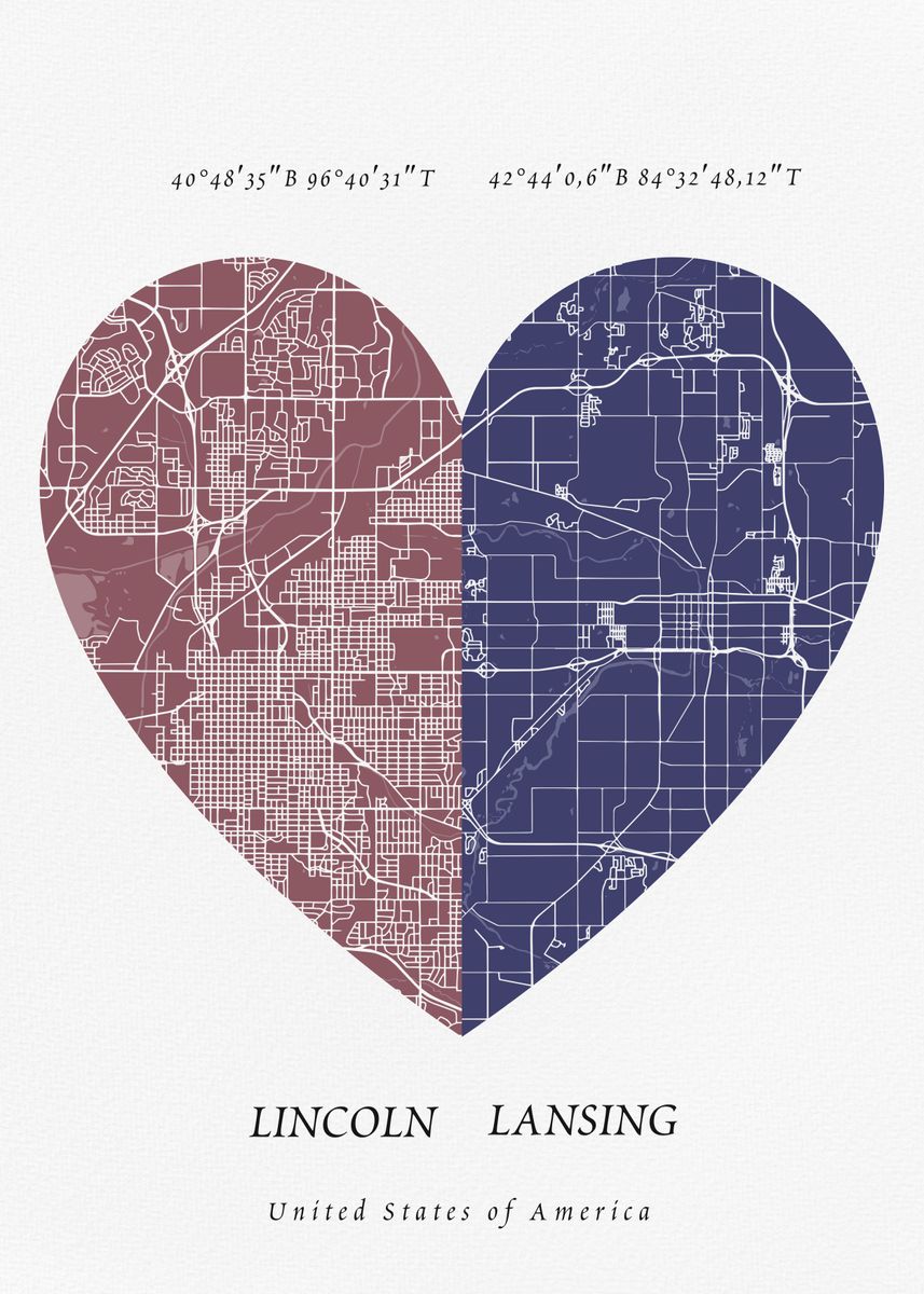 'Lincoln and Lansing' Poster, picture, metal print, paint by Terrance ...