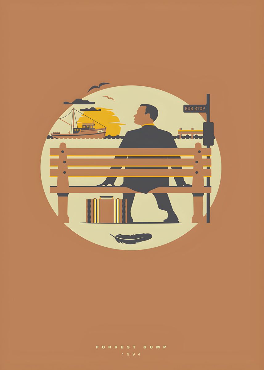 'Forrest Gump' Poster by CarlosBalistreri Studio | Displate