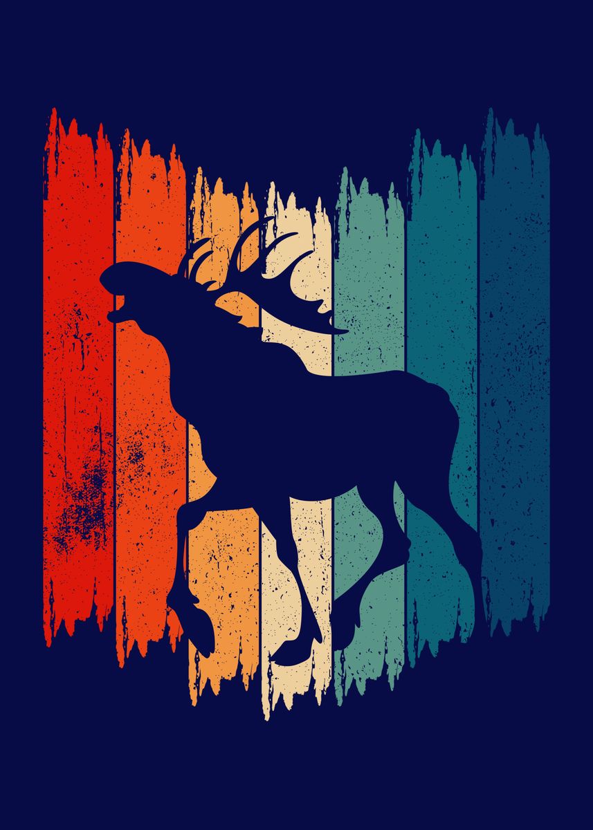 'Funny Moose Cute Moose' Poster, picture, metal print, paint by MzumO ...